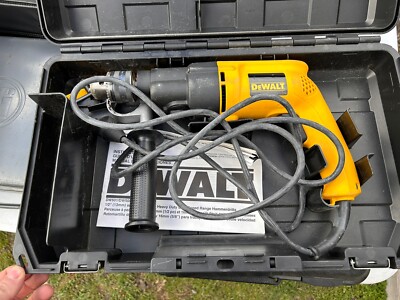 Dewalt Corded Electric DW505 VSR Hammer Drill + Case+ Aux Handle Tested ...
