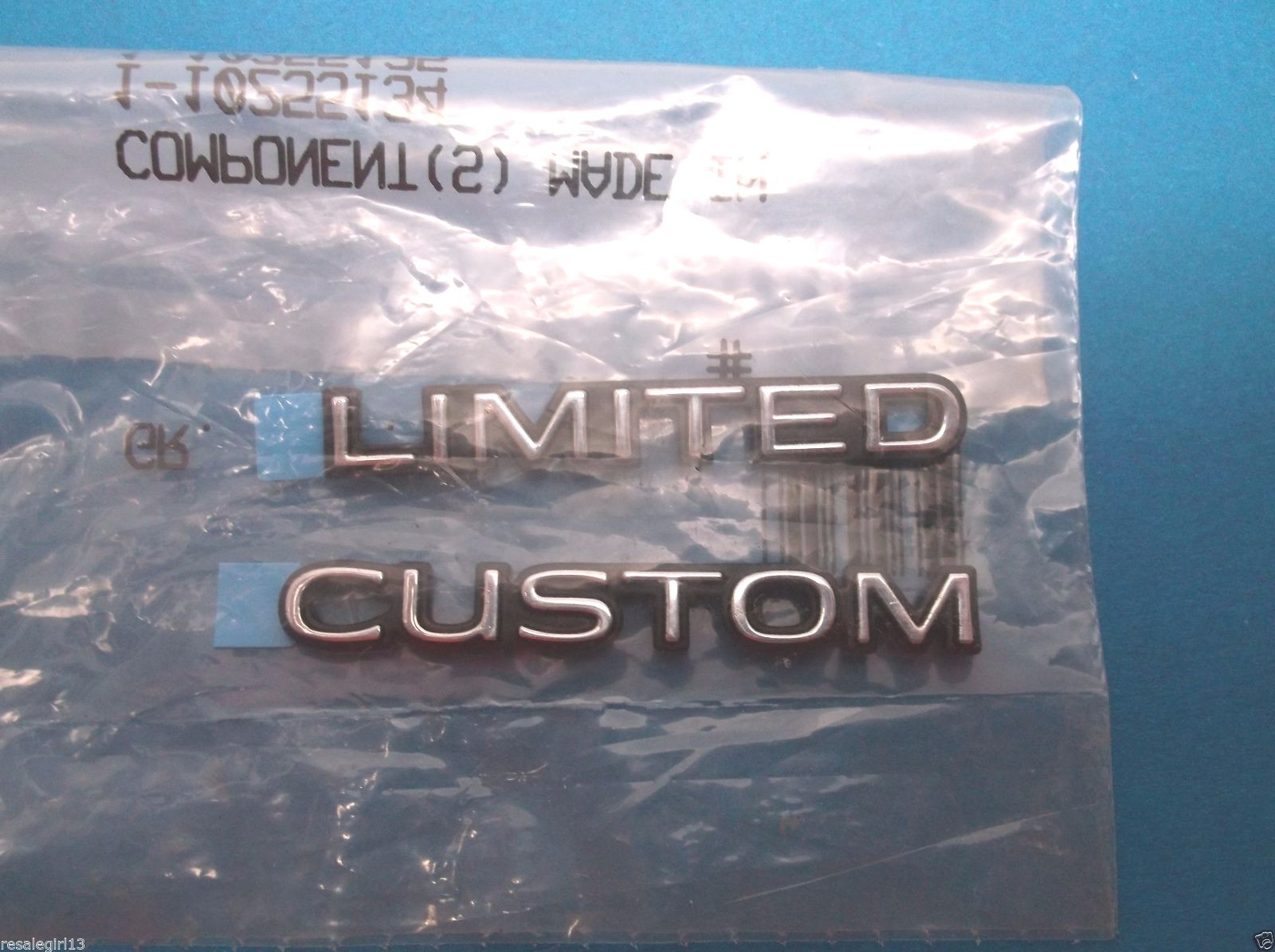 NEW Genuine GM OEM "Custom" and "Limited" Nameplates Decals Emblems ...