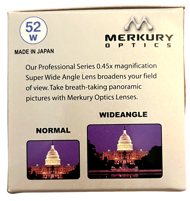 MERKURY Optics - 0.45X PRO Series 52mm Titanium Wide Angle Camera Lens ...