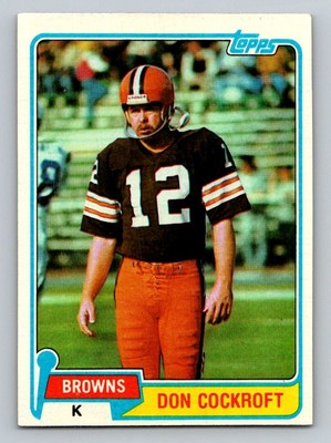 Don Cockroft #458 1981 Topps Cleveland Browns | eBay