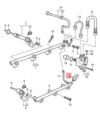 Genuine PORSCHE Cayenne Porsche 92A 9PA1 Pressure Sensor 95860623020 | eBay