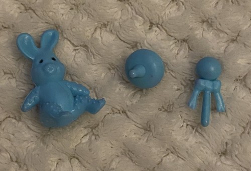 Vintage Barbie Baby Accessories Lot Of 3 Blue Pacifier Bunny Rattle ...
