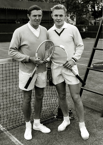 Roger Becker With Tomas Lejus Before Grass Court Match 1959 OLD PHOTO ...