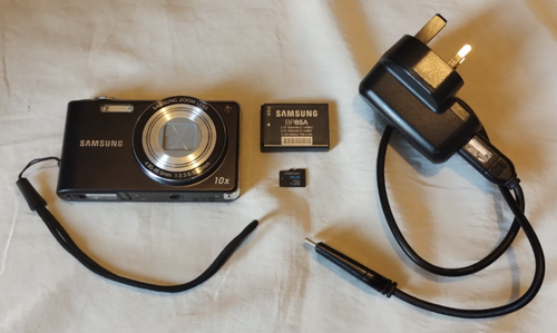 Working Samsung PL210 14.2MP Digital Camera with Charger/Battery/Micro ...