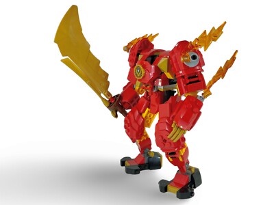 LEGO NINJAGO Kai's Elemental Fire Mech Building Parts Only 71808 No ...