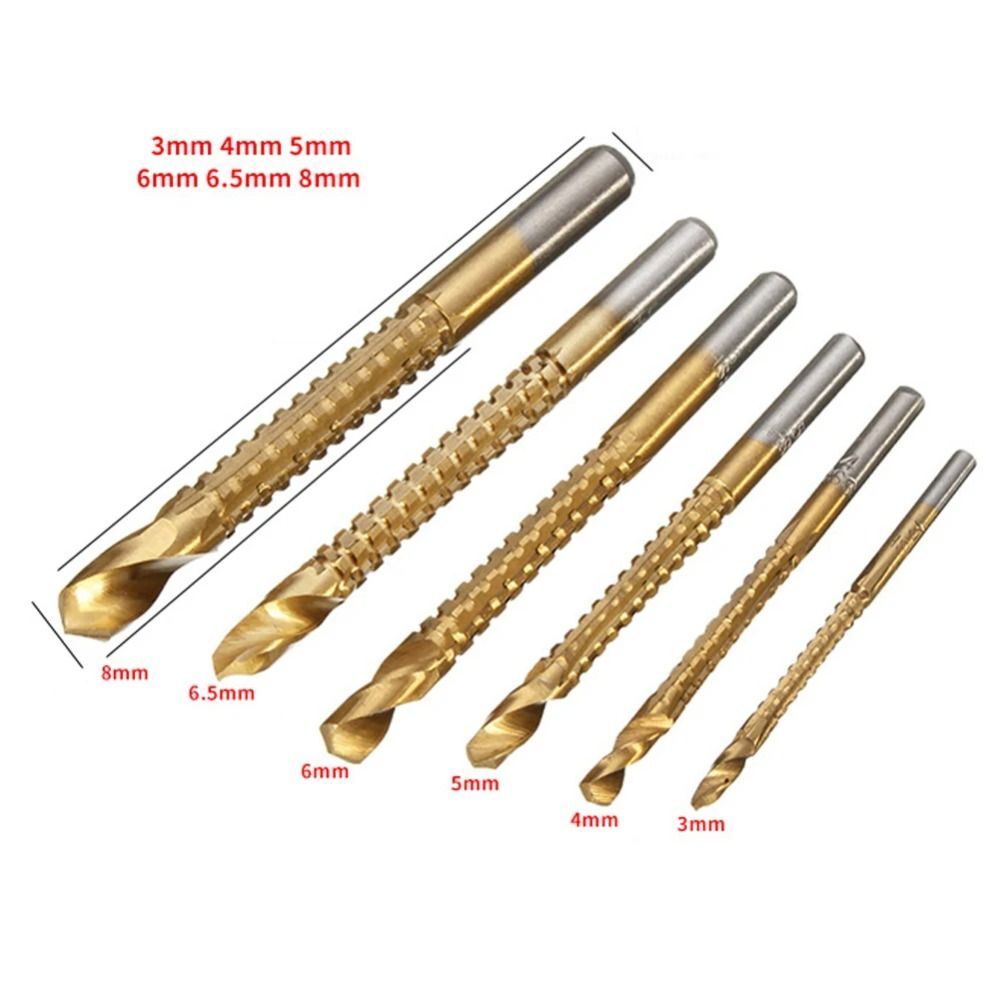 6 piece Multifunctional Drill Bit Kit 3-8mm Woodworking Tool Hole ...