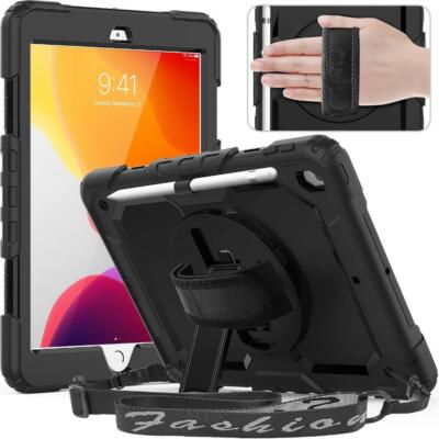 Pencil Holder Rotatable Stand Hand Strap Belt For iPad 10.2 7th ...