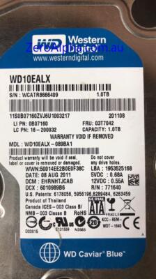 WD10EALX-089BA1 Western Digital, DCM: EHRNHTJCAB, 08 AUG 2011 Data ...