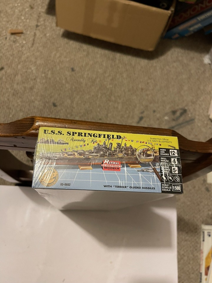 Renwal USS Springfield Guided Missile Cruiser 1/500 1970 New Sealed | eBay