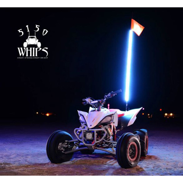 5150 Whips 1X 187 Style 3FT LED Whip Light W/ Bluetooth Control RGB ...