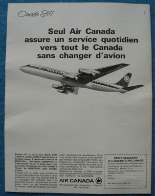 Publicité Papier - AIR CANADA - Canada 871 de 1966 | eBay