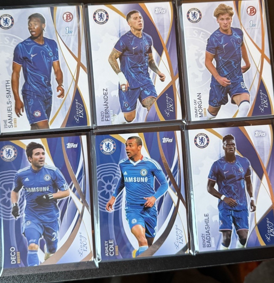 Chelsea Lineage Base Pack Deco Cole Enzo Bowman 6 Cards Topps | eBay UK