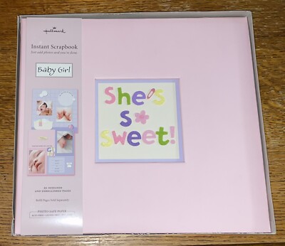 RARE Hallmark Baby Girl Pre-Designed Scrapbook Complete Memory Photo ...
