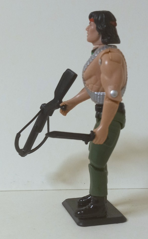 RAMBO gi joe sized o ring figure 100% complete w knife stand Carolco | eBay