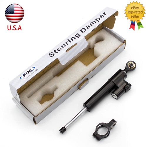 255mm Universal CNC Steering Damper Linear Stabilizer Reversed Safety ...