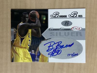BRANDON BASS LSU TIGERS SIGNED AUTOGRAPHED 05-06 SAGE 177/200 CARD #A2 ...