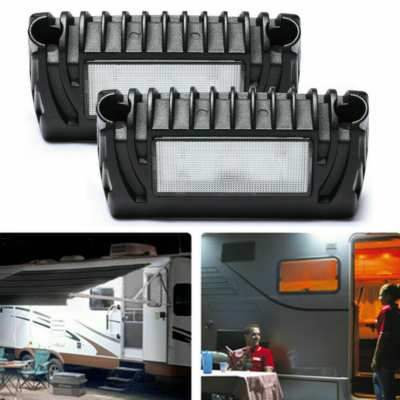 2x Exterior LED Porch Utility Light Awning Lamp 1500LM for RV Trailers ...