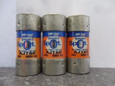 Nice Lot Shawmut Smart Spot AJT60 Amp Fuses LPJ-60SP Class J 600V | eBay