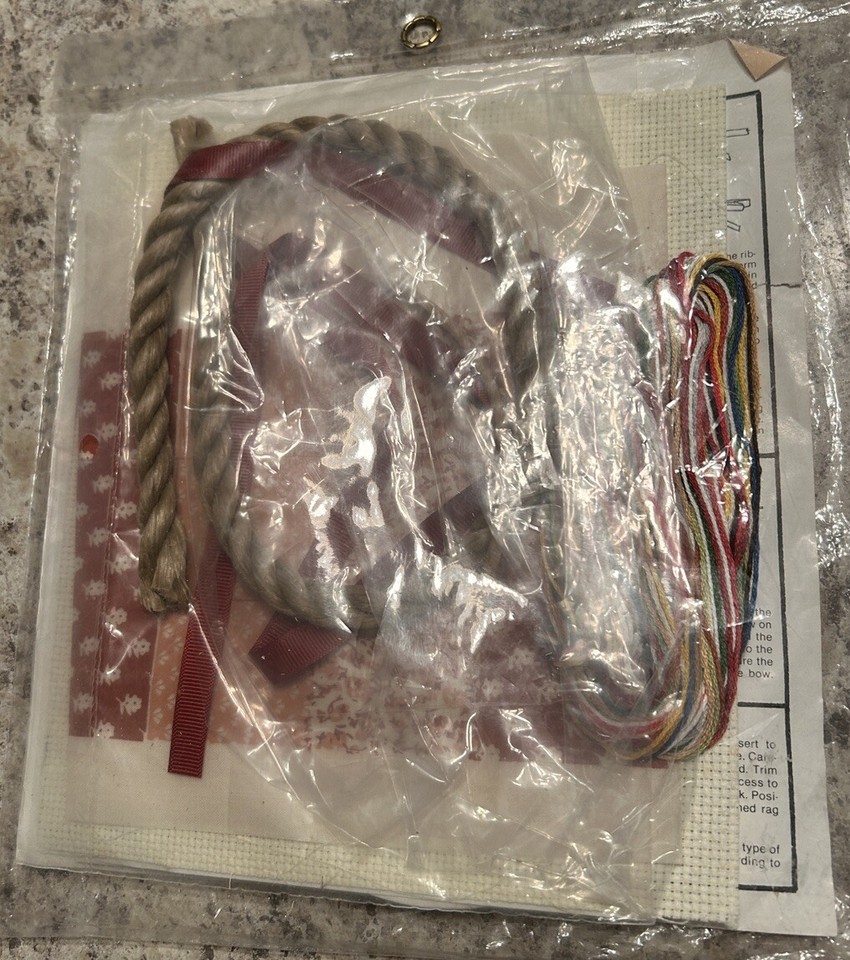 New 87 Vintage Rag Wrap Janlynn Counted Cross Stitch “Welcome “ | eBay