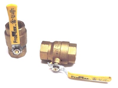LOT OF 2 NEW PROMAX 1-1/4" BALL VALVES 600 WOG GAS -LP 250PSI MAX ANSI ...