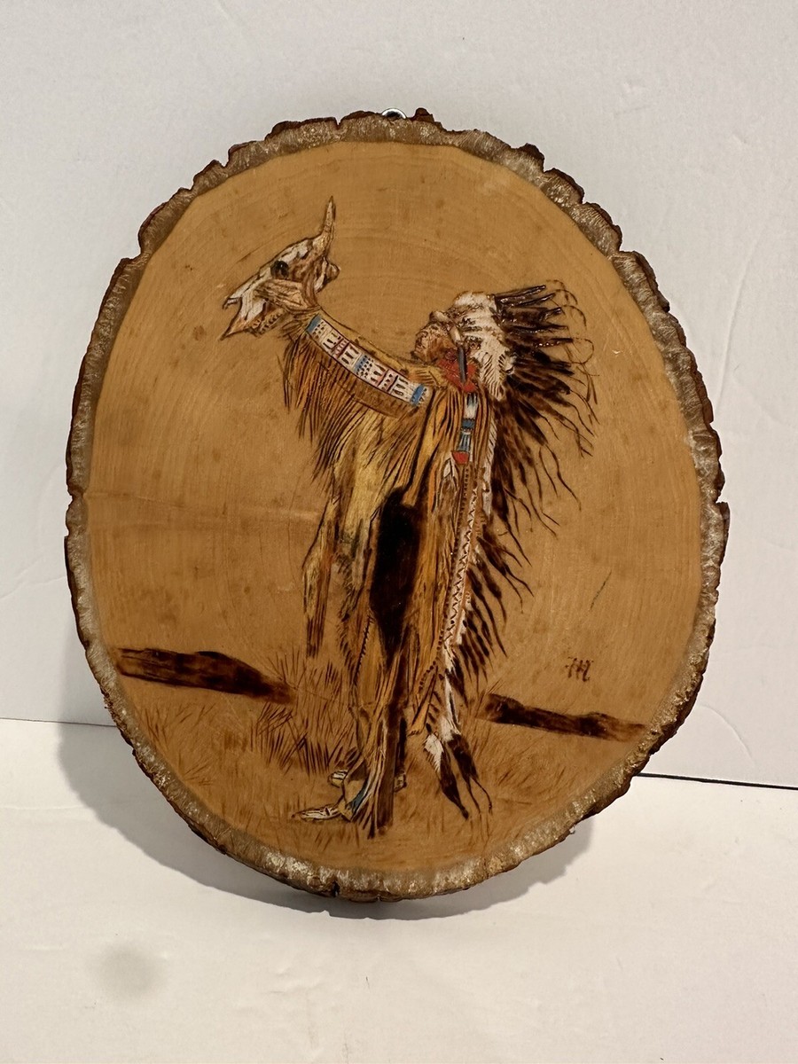 Wood Burning Indian Designs Blue Indian Blanket Flower Woodburning