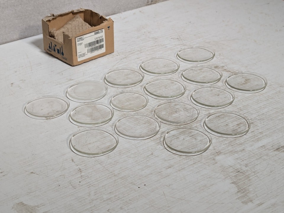 Large Lot of 80+ Pyrex Watch Glass Beaker Cover Glass (7740) 9985-75 ...