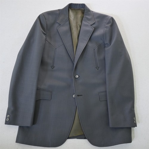 Vtg Circle S 44L Gray Wester Yoke Mens Blazer Suit Jacket Sport Coat | eBay