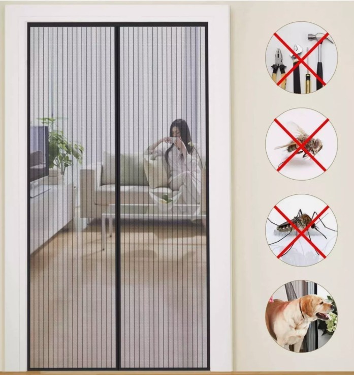 Magnetic Insect Door Screen Net Magic Mesh Curtain Mosquito Fly Bug ...