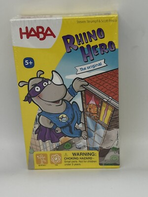 NEW HABA Rhino Hero A Heroic Stacking Card Game for Ages 5 and Up | eBay