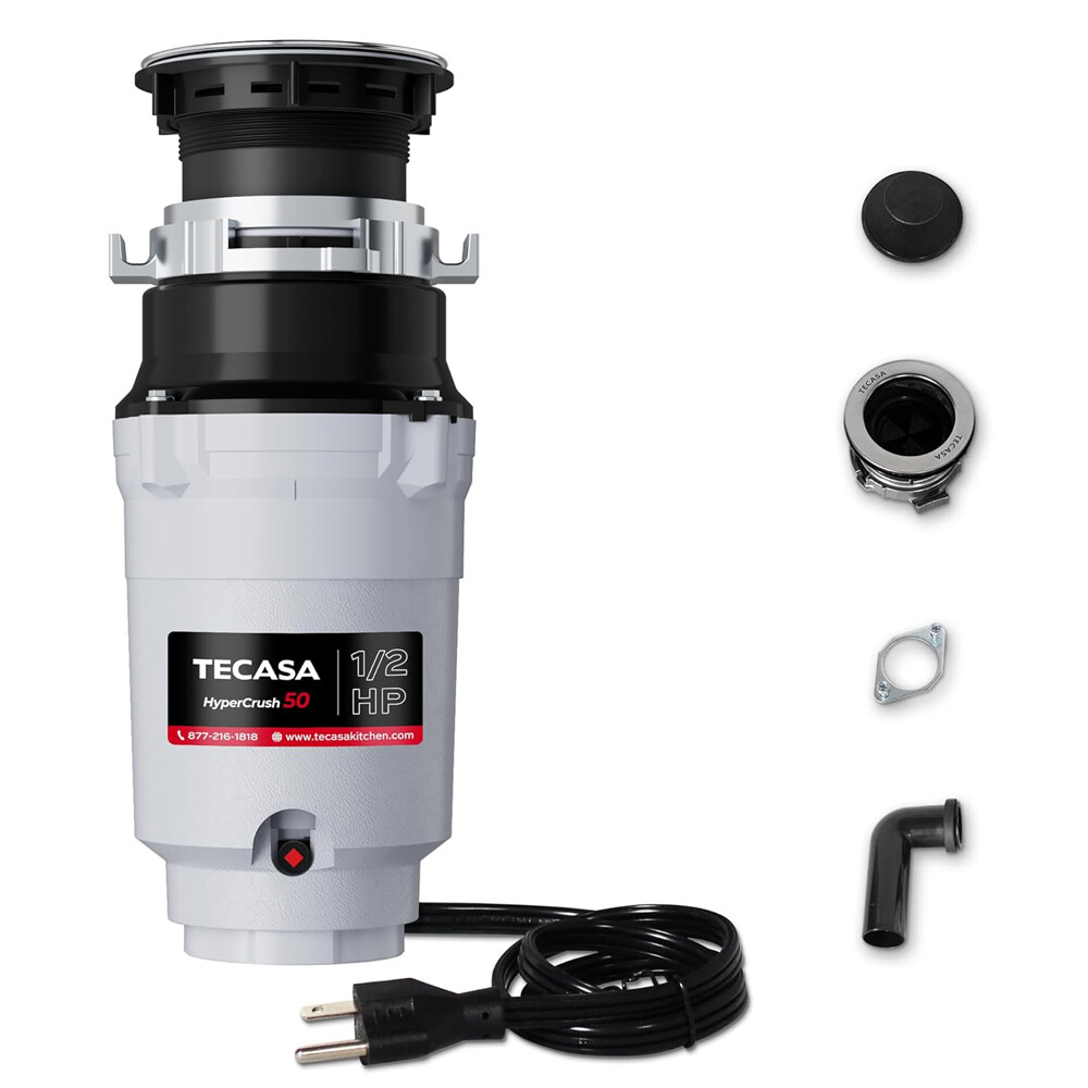 TECASA 1/2 HP Garbage Disposal Grinding System for Kitchen Sink Food ...