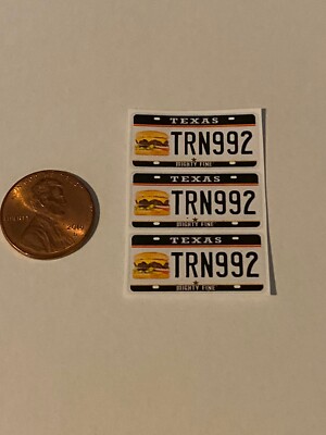 1/10 scale Texas Cheese Burger license plate decals for your r/c car | eBay