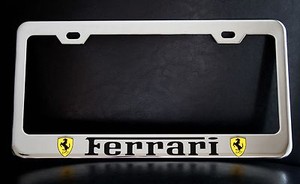 "FERRARI" License Plate Frame, Custom Made of Chrome Plated Metal | eBay