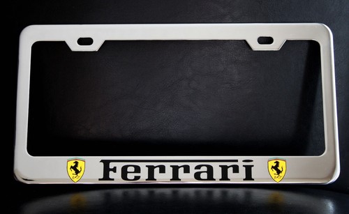 FERRARI License Plate Frame, Custom Made of Chrome Plated Metal | eBay
