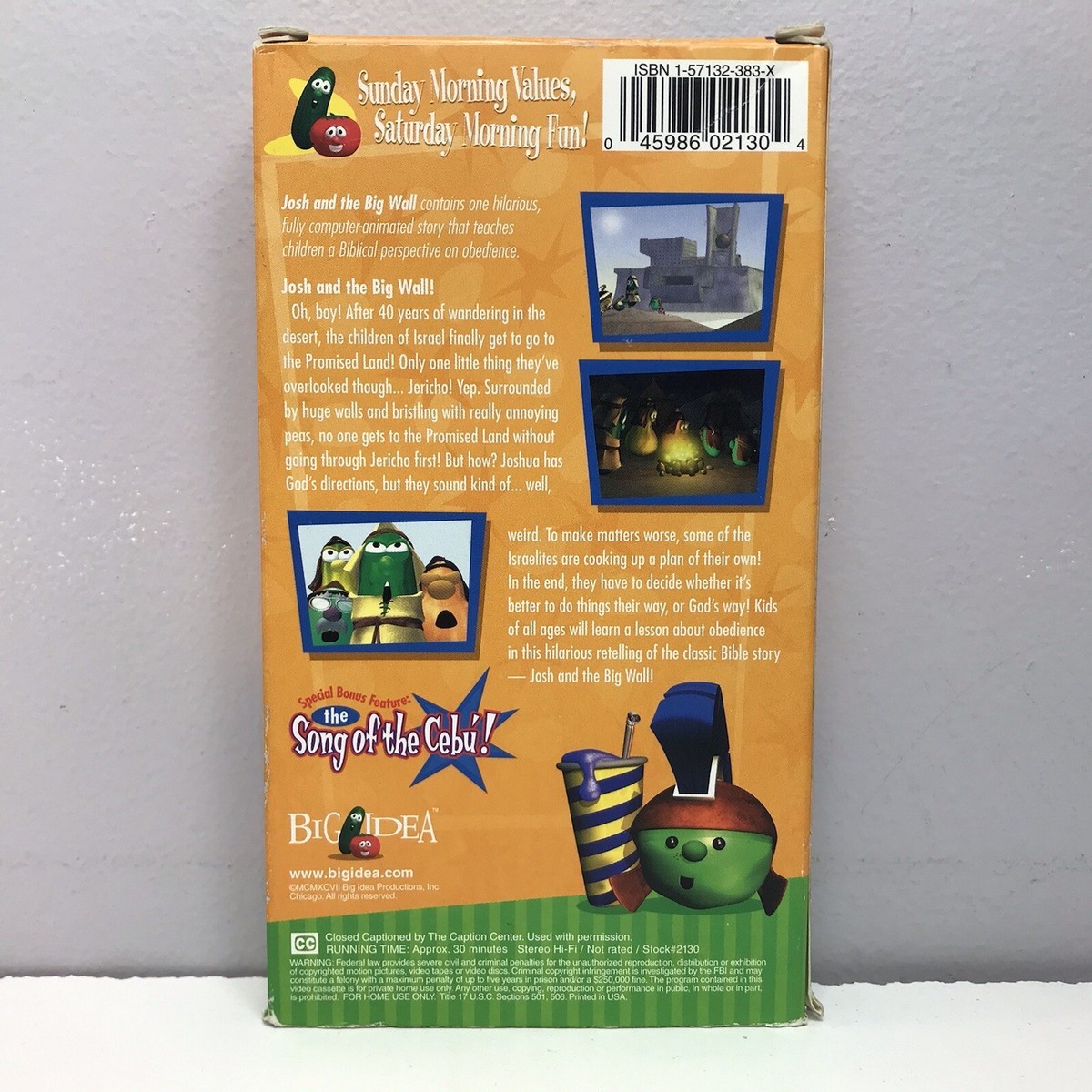 Veggie Tales Vhs Josh And The Big Wall Vhs Tape Christian