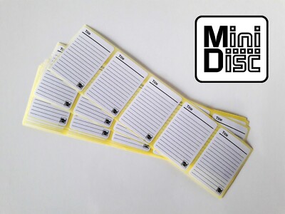 100x PRINTED MiniDisc labels MD Mini Disk (stickers) I | eBay