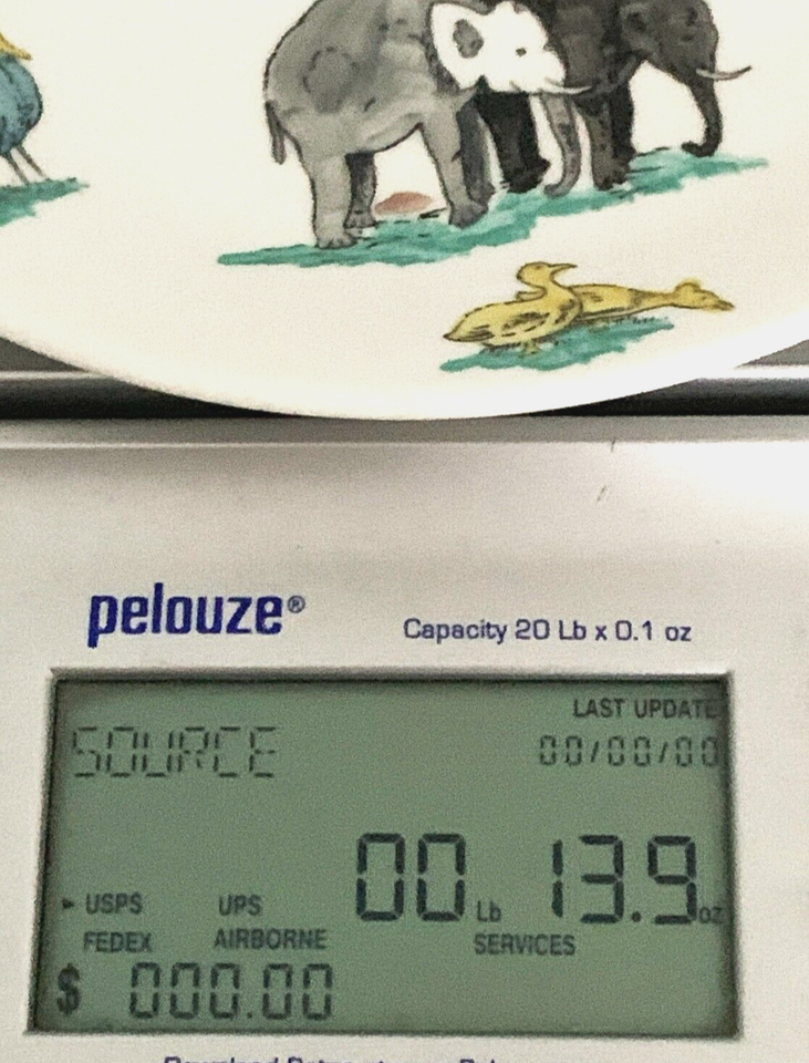 Noah’s Ark Plate Syracuse Syralite China 8.25” Child’s Restaurant Ware ...