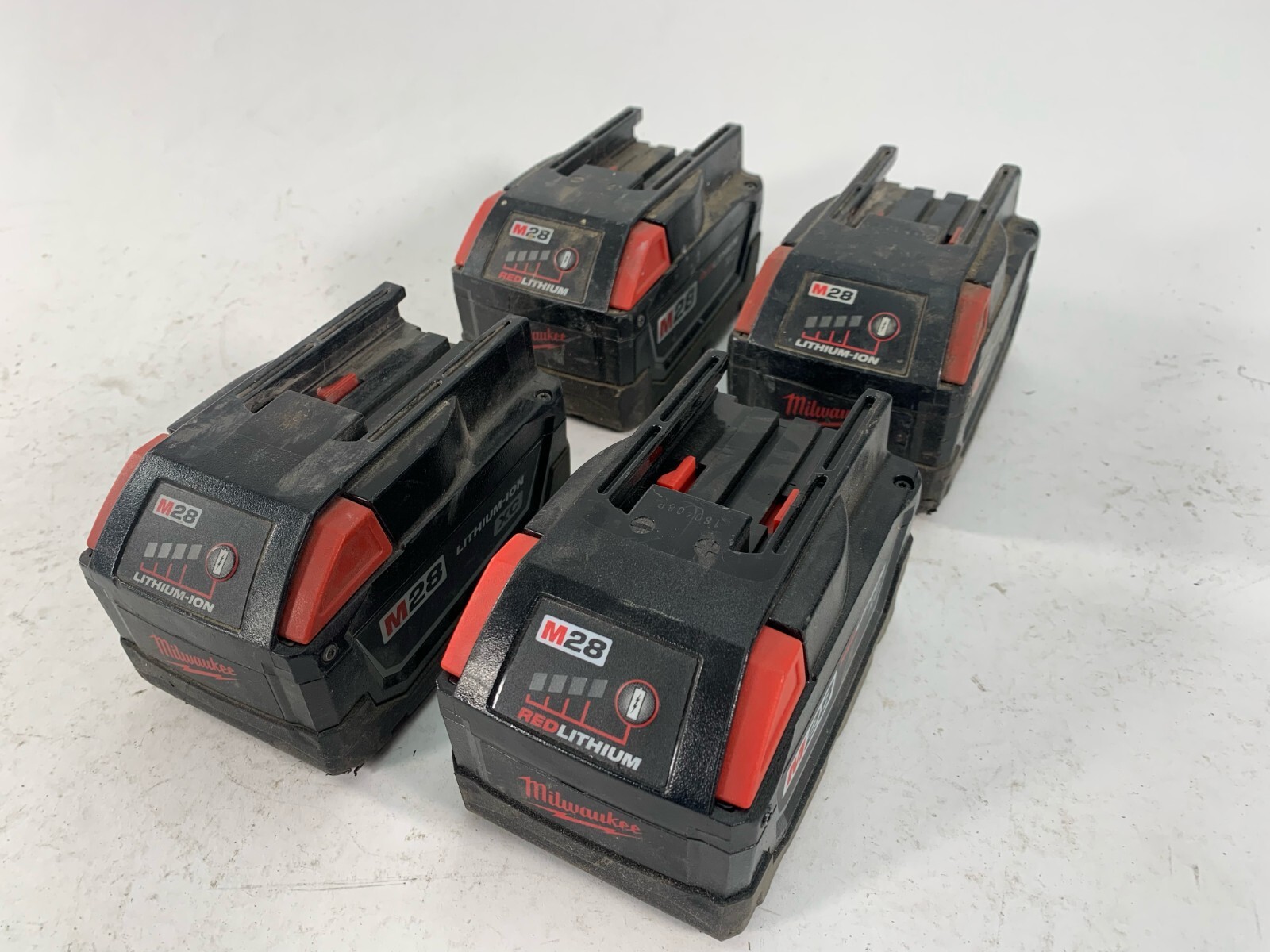 MILWAUKEE 48-11-2830 M28 RED LITHIUM BATTERY PACK 4 pack for parts not ...