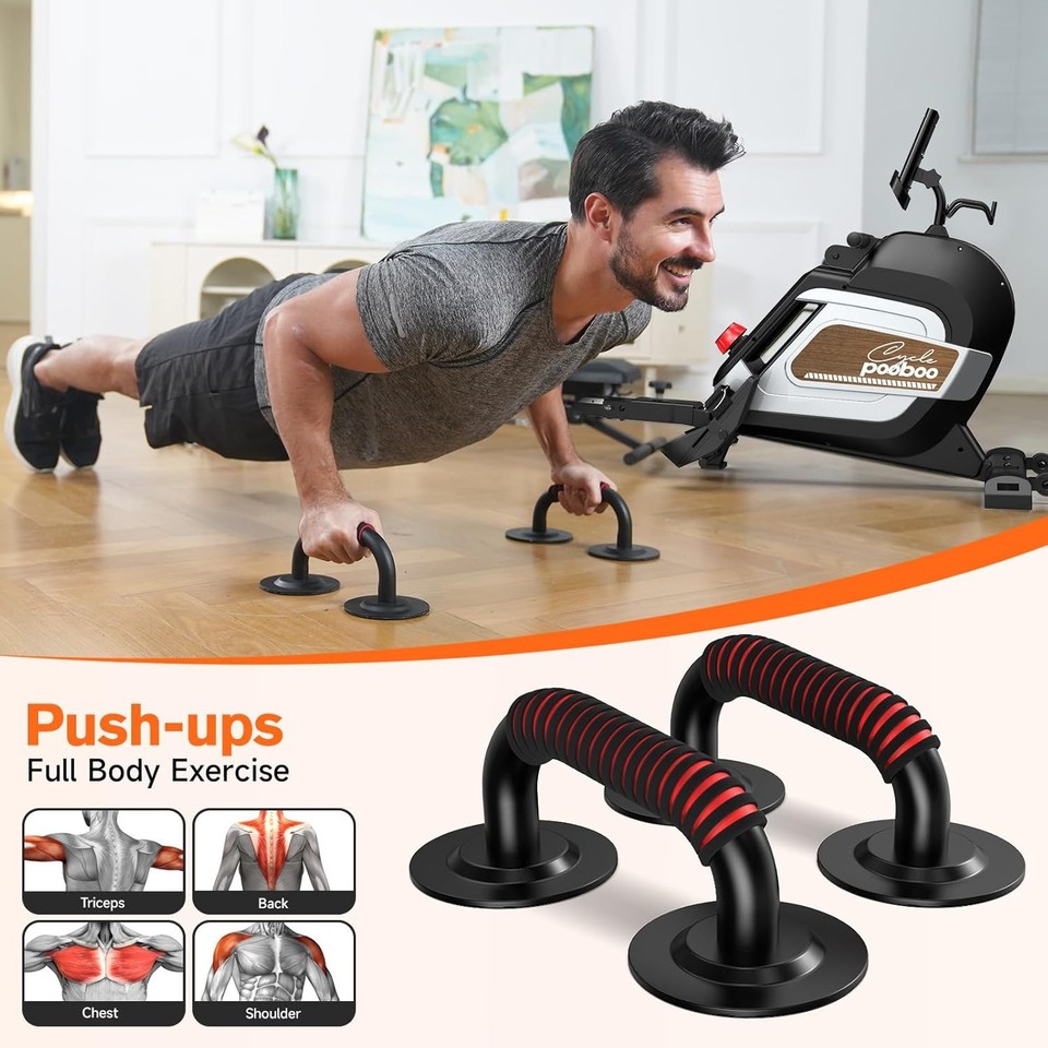 Magnetic Row Rowing Machine Folding Rower Cardio Home Gym Exercise ...