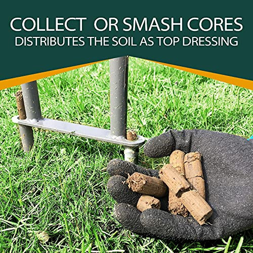 Lawn Coring Aerator, Manual Grass Dethatching Turf Plug, Core Aeration ...