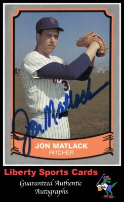1989 Pacific Jon Matlack #214 Authentic Autographed Card New York Mets ...