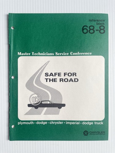 1968 Chrysler Master Technician Service Reference Book 68-8 Safe For ...