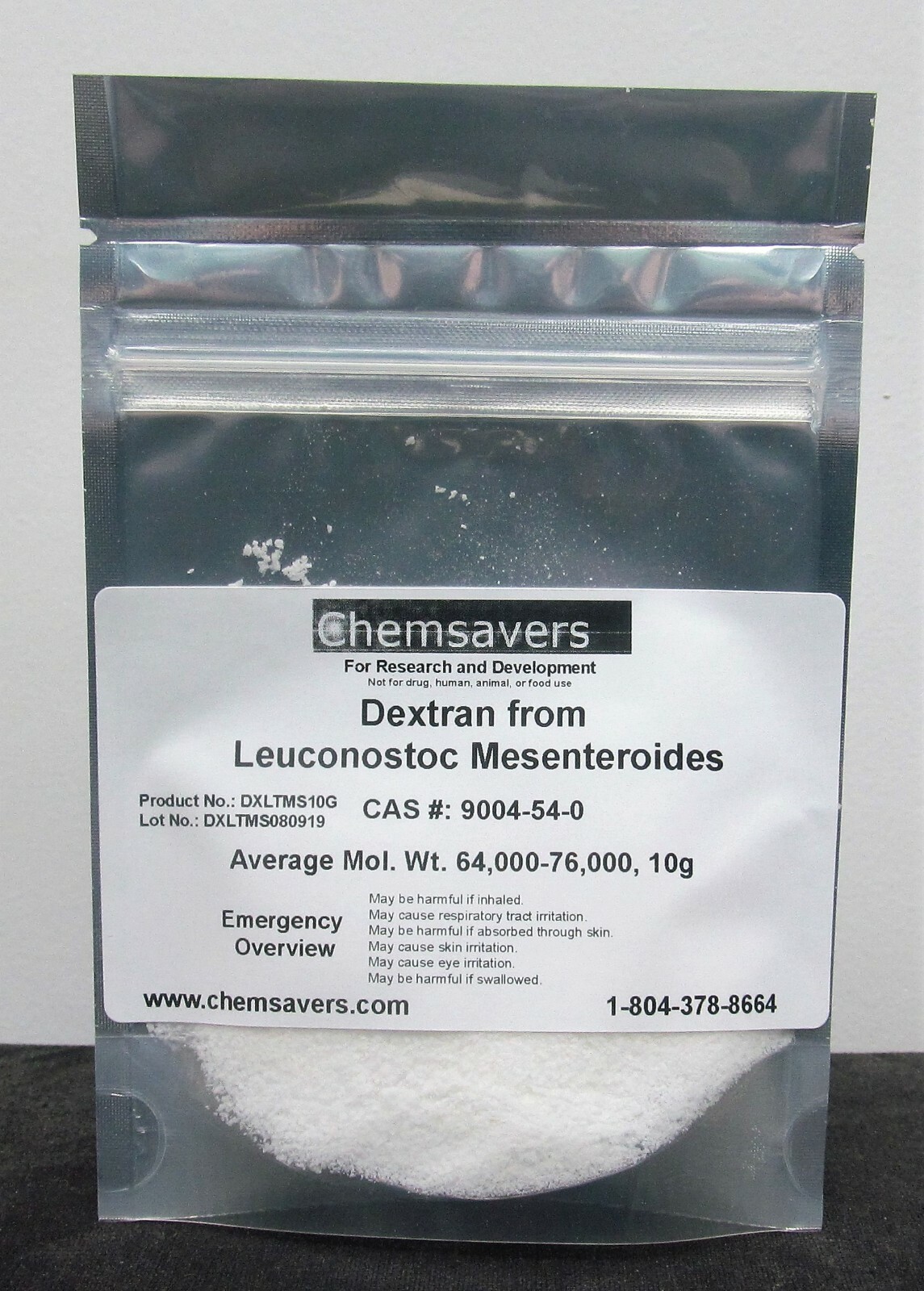 Dextran from Leuconostoc Mesenteroides, Average Mol. Wt. 64,000-76,000 ...