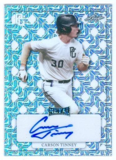 CARSON TINNEY "MOJO METAL AUTOGRAPH #1/1" LEAF PERFECT GAME NATIONAL ...