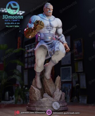 3D Printed 16K Fan Made Invincible Conquest Statue 3DMoonn Statue 300mm ...
