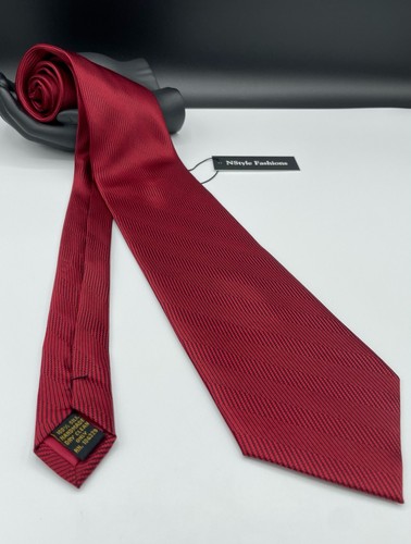 MARIO MASOTTI Men's 100% Silk Tie ~ Red ~ Subtle Stripe ~ Hand Made! | eBay