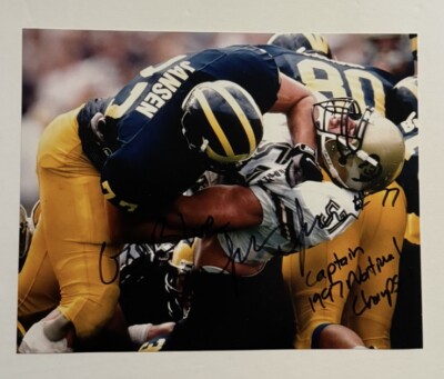 JON JANSEN SIGNED 8x10 PHOTO AUTOGRAPHED MICHIGAN WOLVERINES FOOTBALL ...