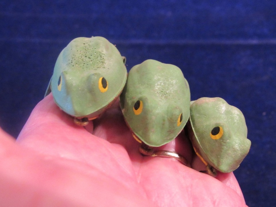 Vtg Lot Bill Plummer Original Bass Frog Fishing Lure Weedless Topwater ...