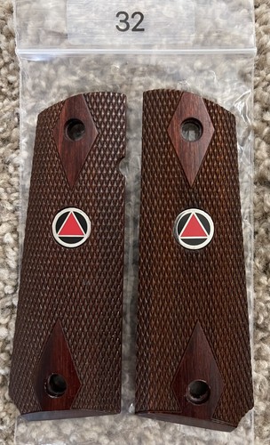 COLT 1911 GOVERNMENT COMMANDER FULL ROSEWOOD GRIPS DELTA MEDALLION AMBI ...