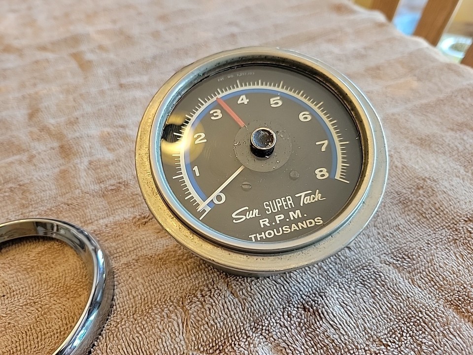 VINTAGE SUN SUPER TACH 8000 RPM BLUE LINE TACHOMETER 1960'S ?? | eBay