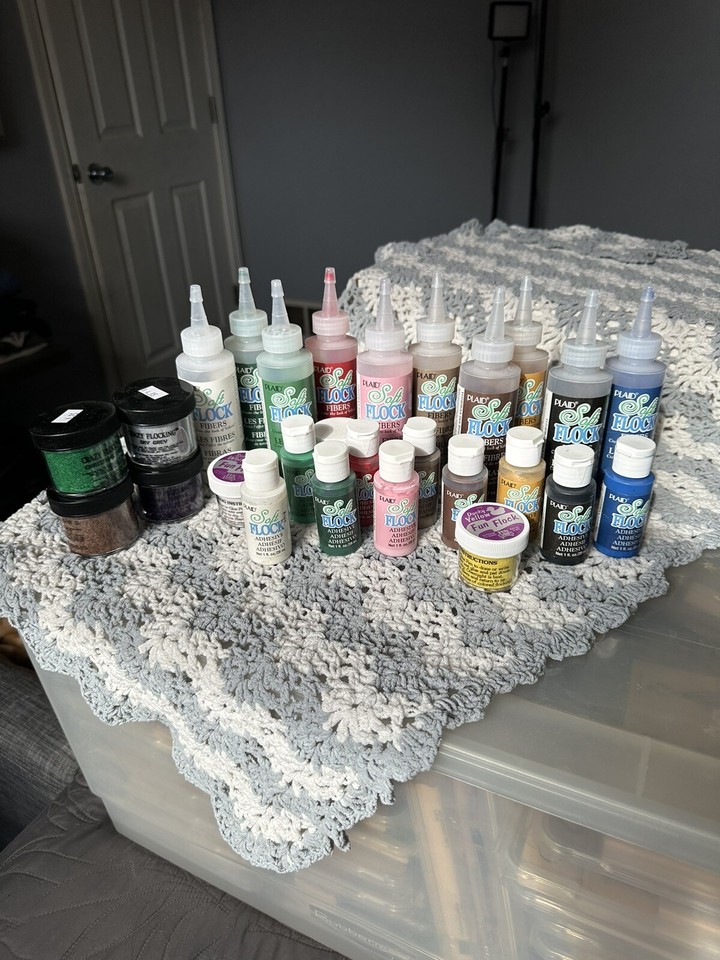 Plaid Soft Flock Fibers And Adhesive Vintage *RARE* Lot | eBay